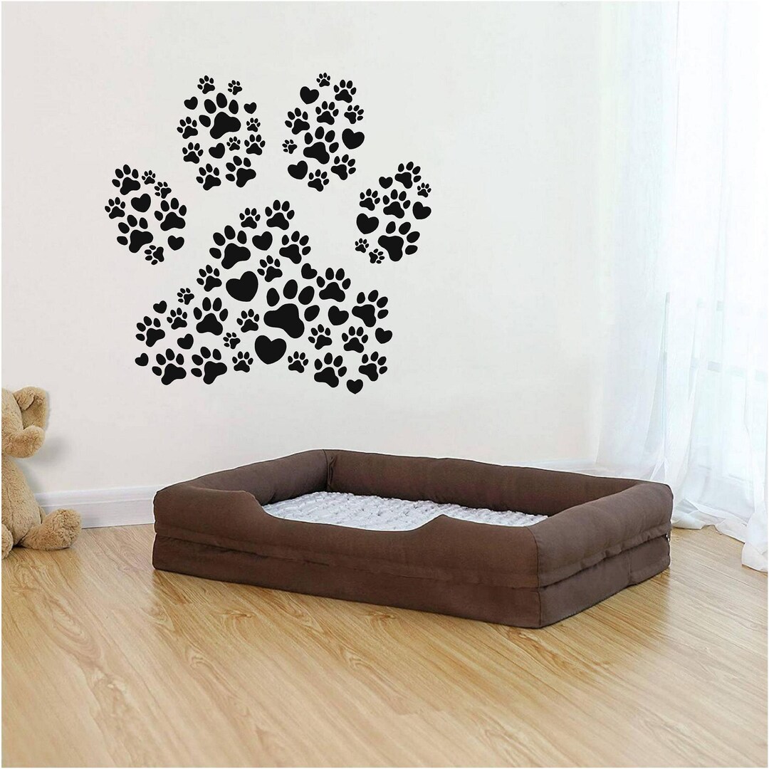 Paw Prints in a Paw Print Vinyl Wall Art, Decal, Sticker, Transfer ...