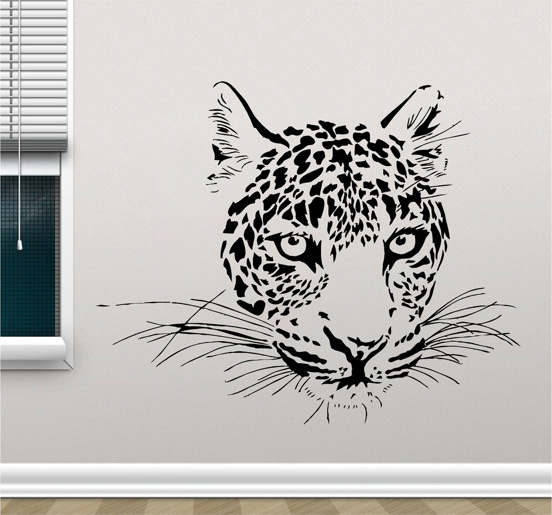 Wild Cat Head Vinyl Wall Art, Decal, Sticker, Transfer, Mural ...