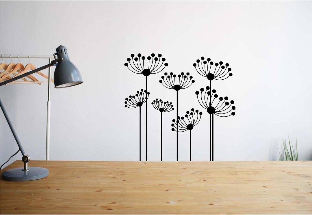 Pretty Flowers Vinyl Wall Art, Decal, Sticker, Transfer, Mural, Decor ...