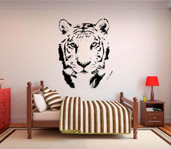 Tiger Face 0623 Vinyl Wall Art Decal Sticker Transfer | Etsy