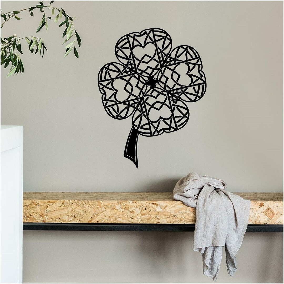 Four Leaf Clover Vinyl Wall Art, Decal, Sticker, Transfer, Mural ...