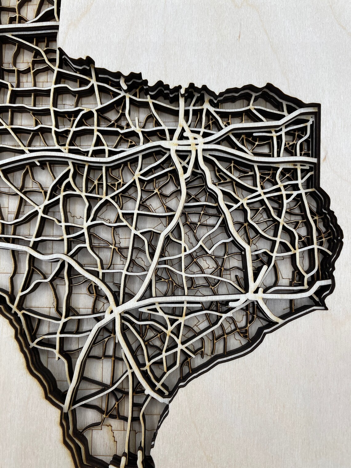 Laser Cutter File | Texas Layered Map - Etsy