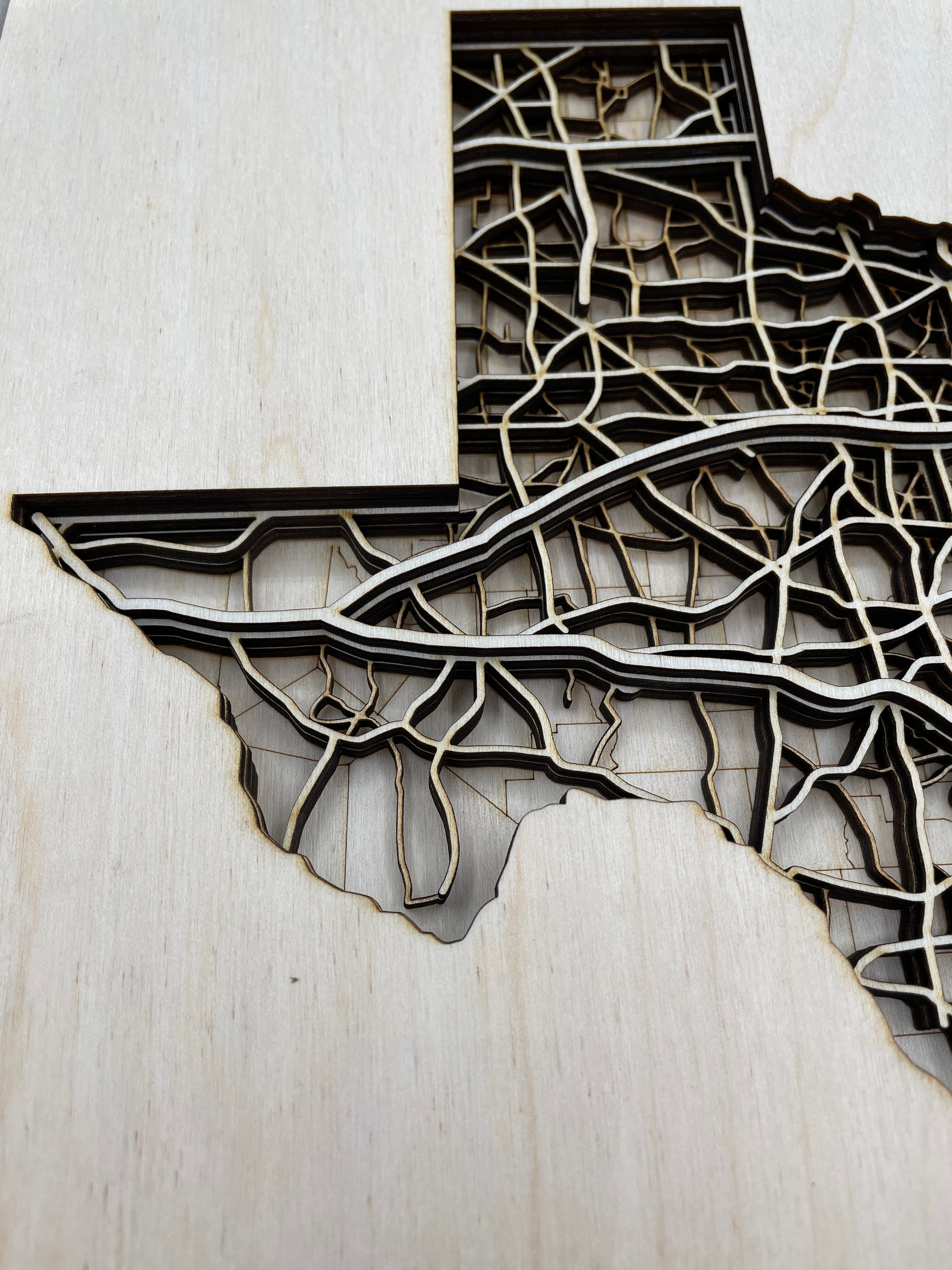 Laser Cutter File | Texas Layered Map - Etsy