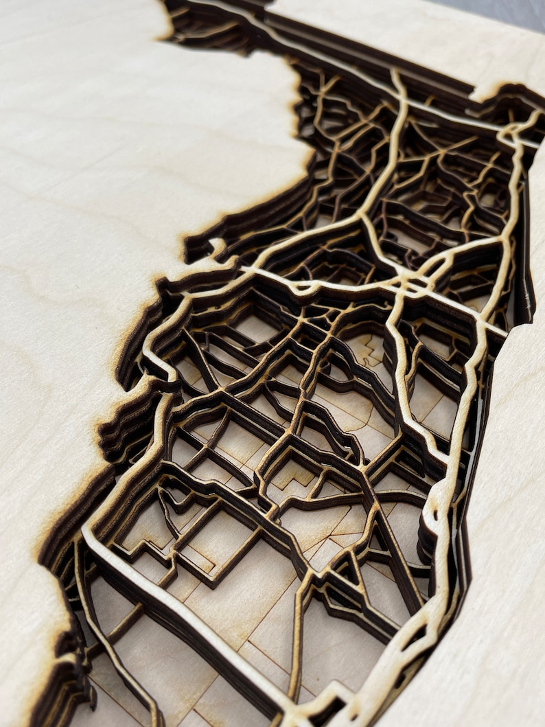Laser Cutter File | Florida Layered Map - Etsy
