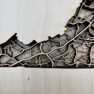 Laser Cutter File | Virginia Layered Map - Etsy