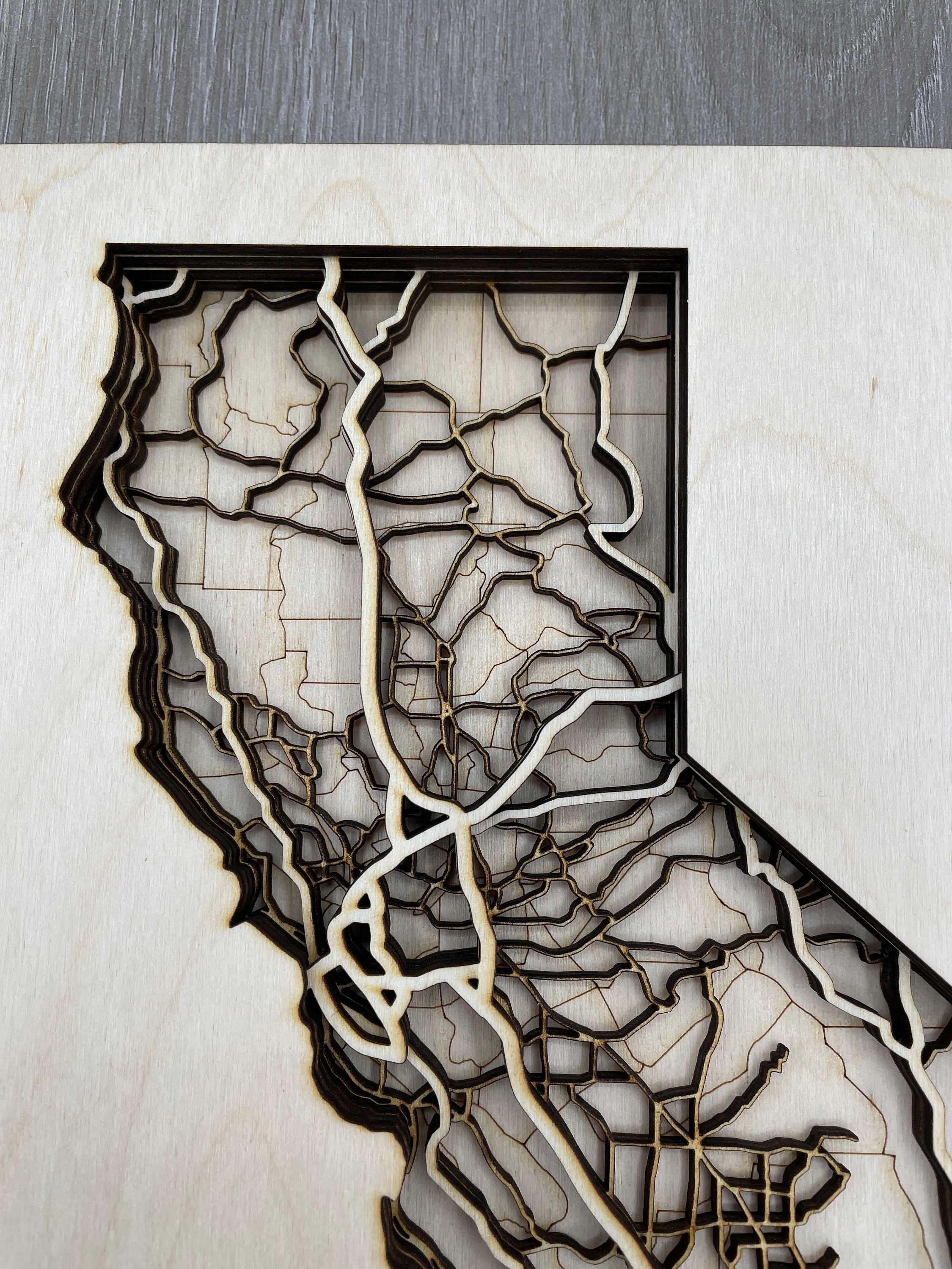 Laser Cutter File | California Layered Map - Etsy