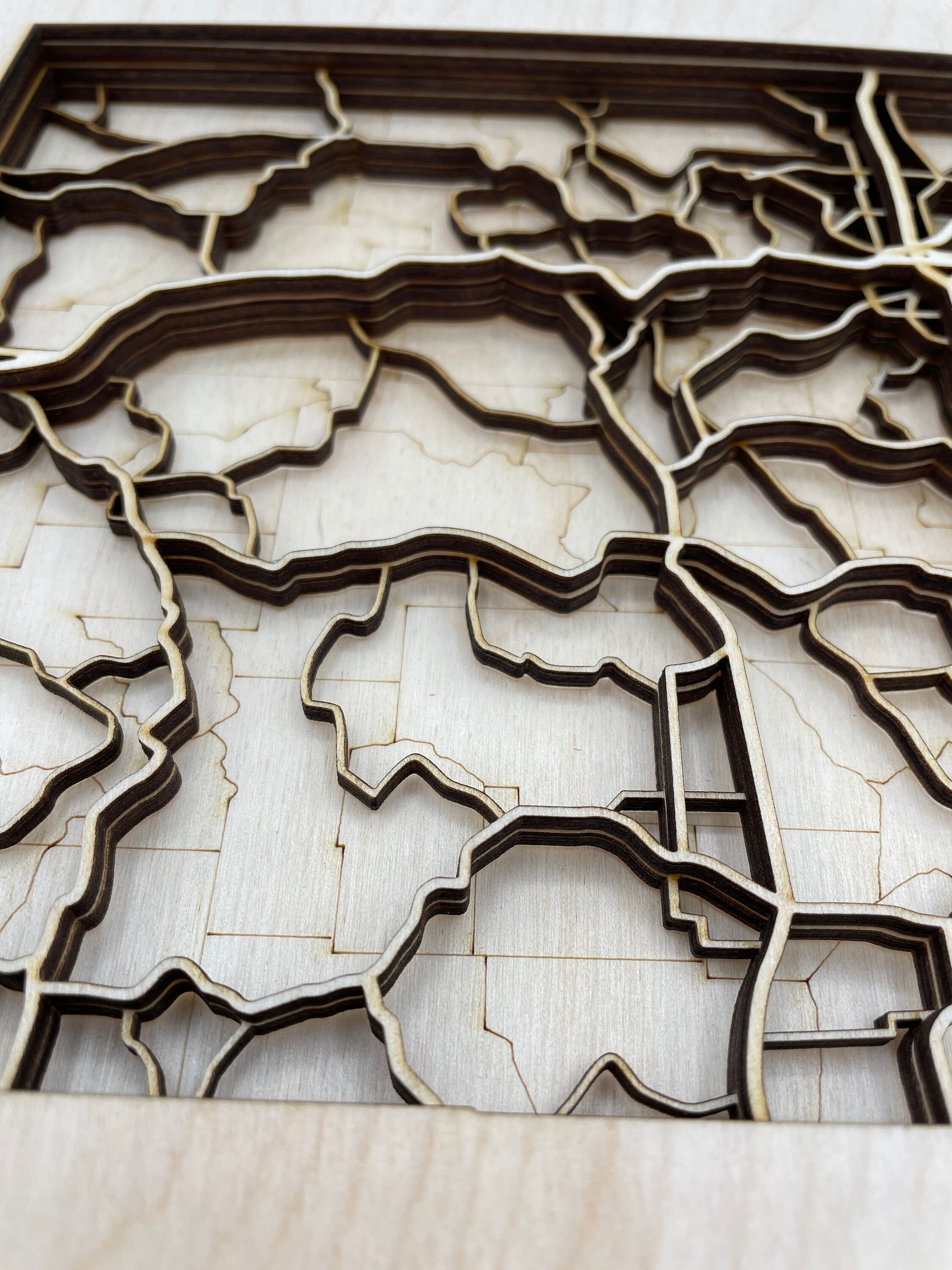 Laser Cutter File Colorado Layered Map - Etsy