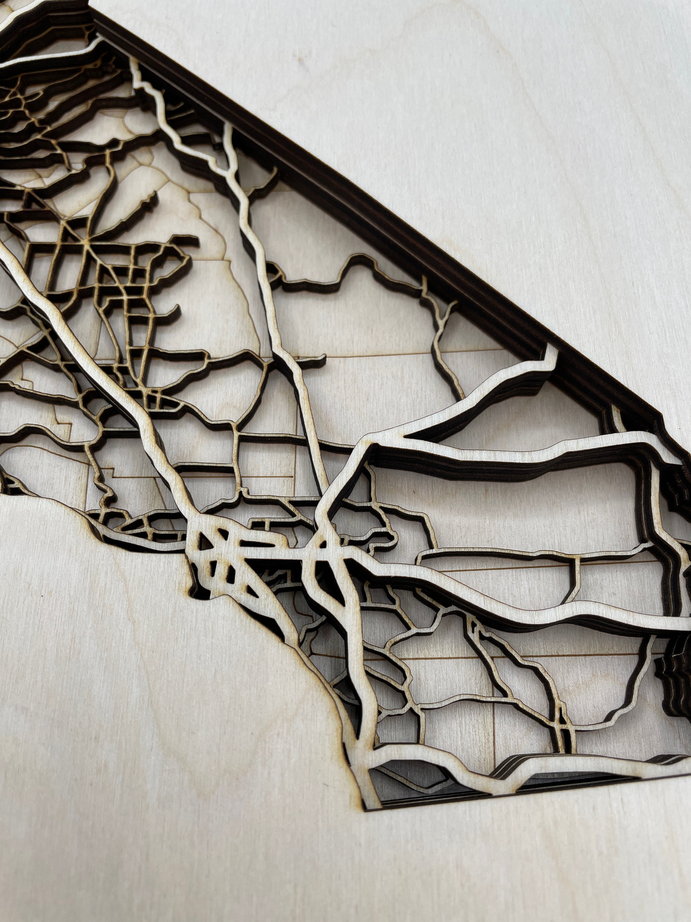 Laser Cutter File | California Layered Map - Etsy