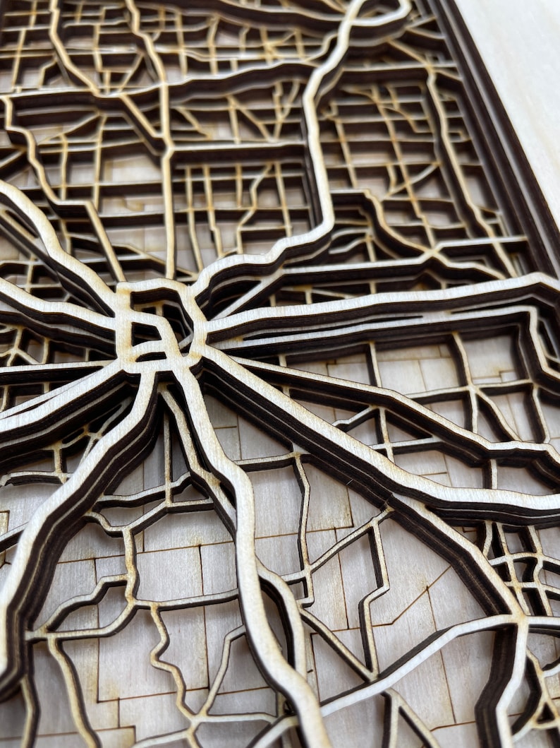 Laser Cutter File | Indiana Layered Map - Etsy