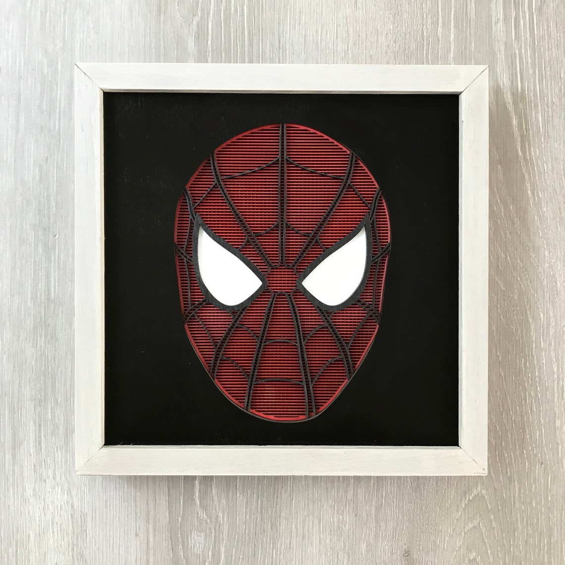 Spider-man Framed Wood Art - Etsy