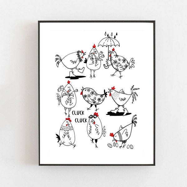 Chicken Poster - Etsy