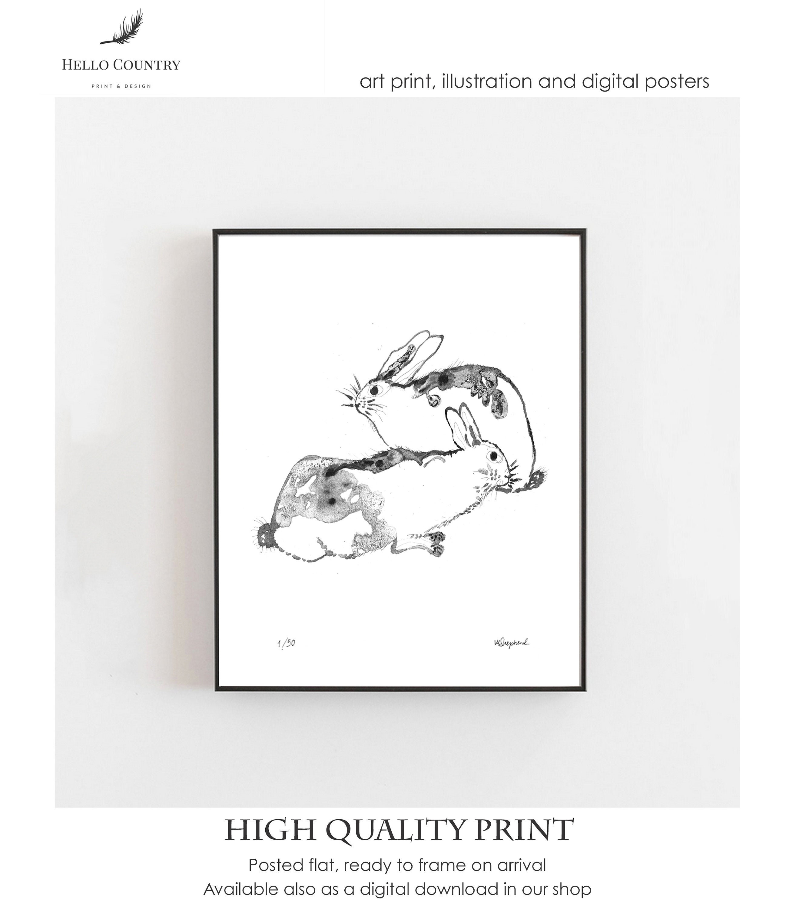 Japanese Rabbit Print