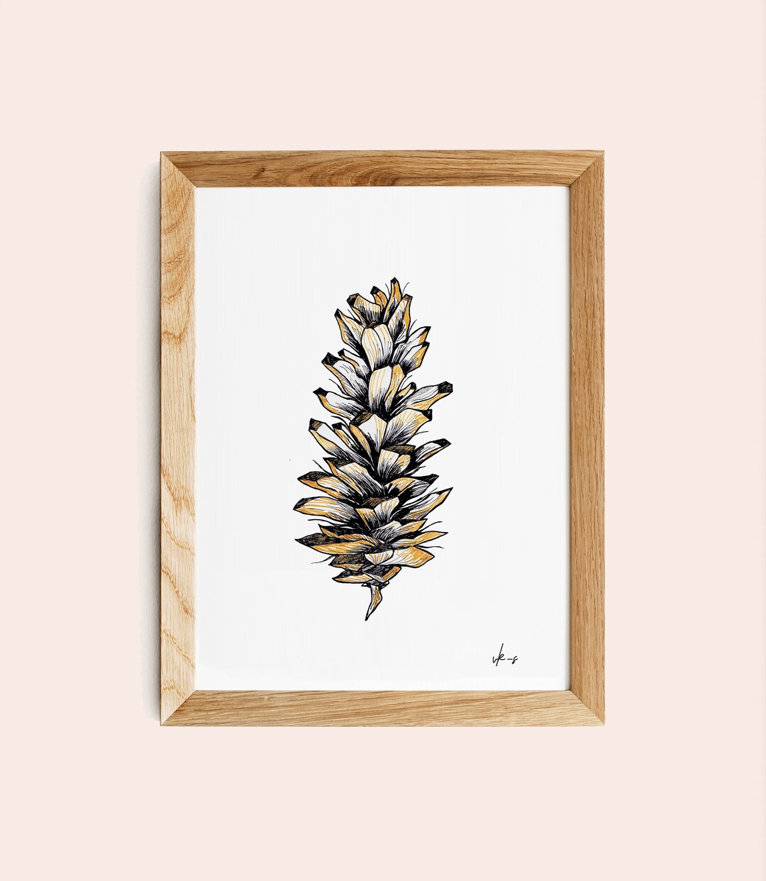 Pine Cone Art Pine Cone Poster Pine Cone A4 Print Pine Cone - Etsy