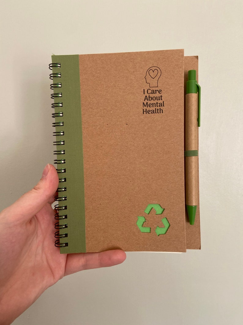 Environmentally Friendly Mental Health Notebook and Pen - Etsy