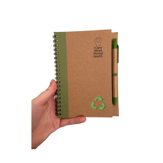 Environmentally friendly Mental Health Notebook and Pen | Etsy