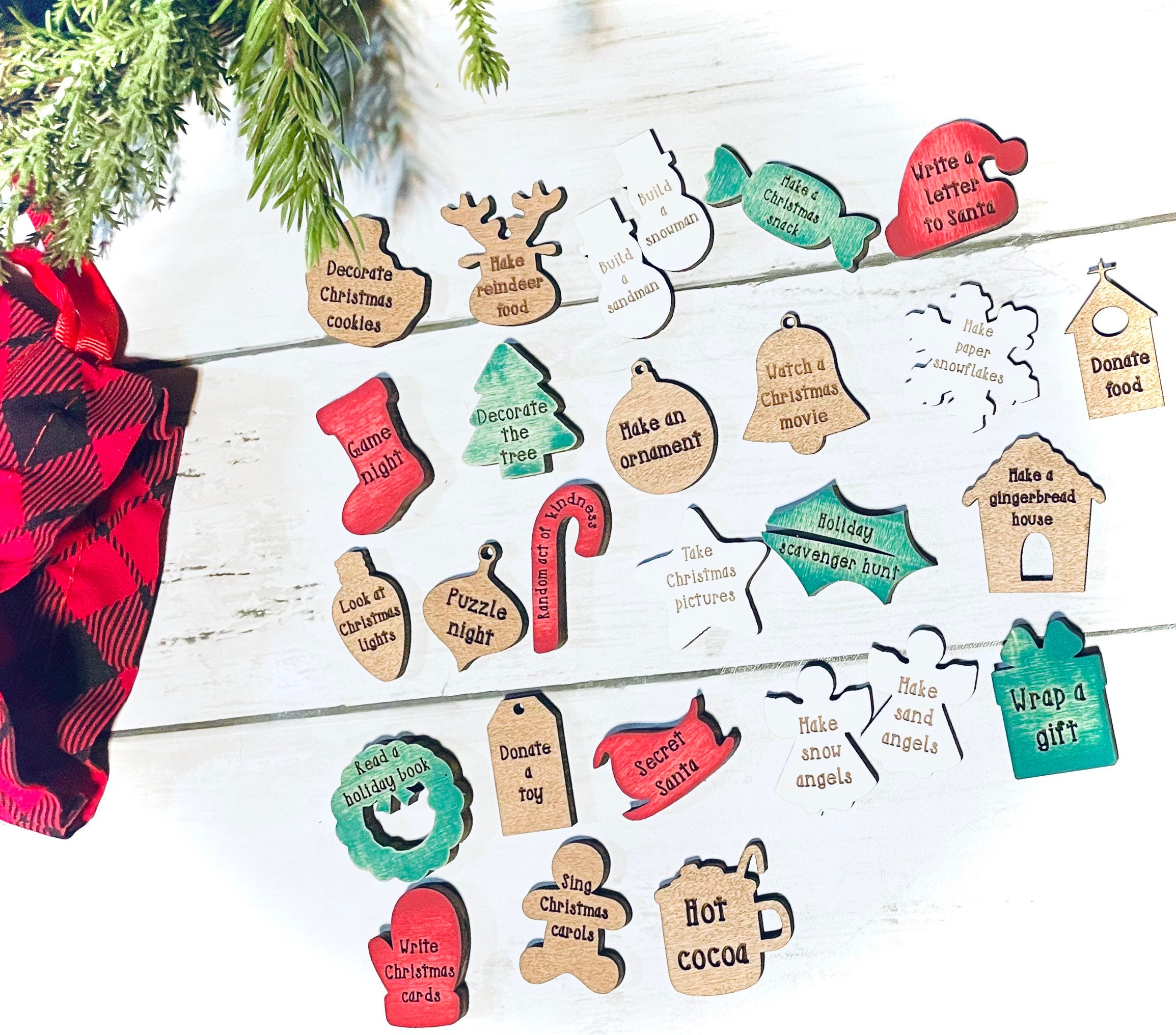 Christmas Tokens DIGITAL DESIGN Only/svg File/advent/laser Cut File ...