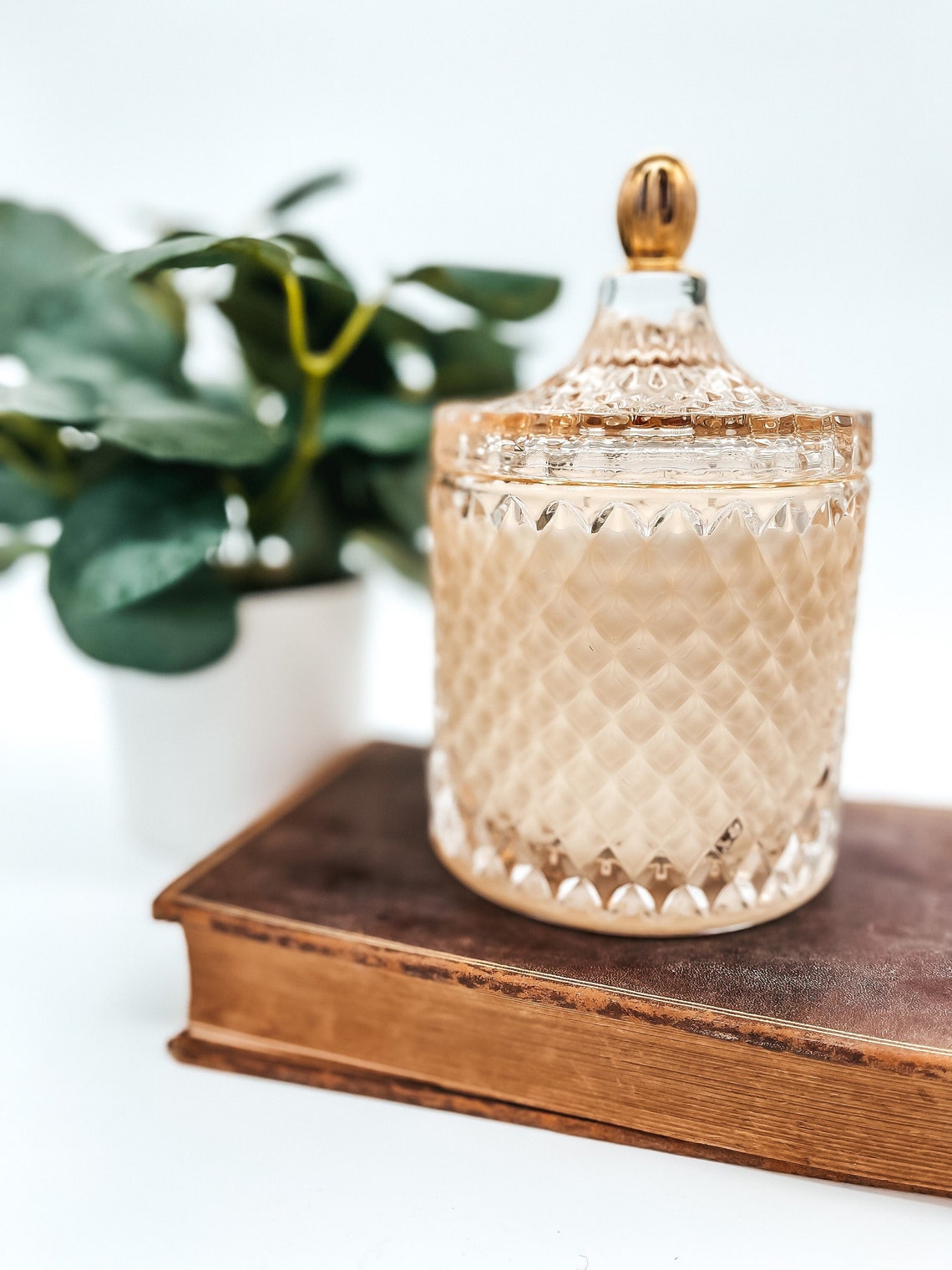 Champagne Stained Glass Candle - Etsy