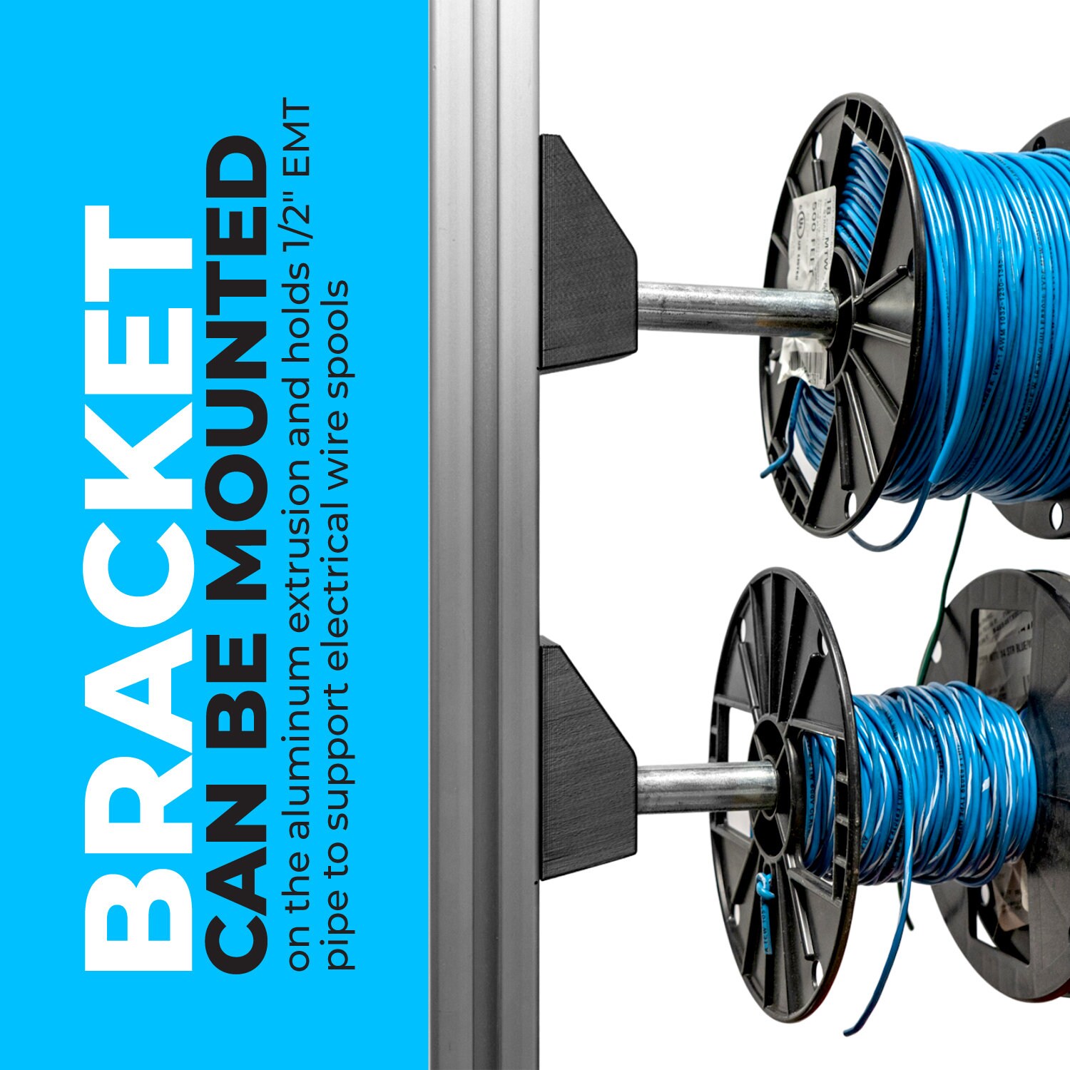 4 PCS Brackets for Electrical Wire Spool Support, Fits 1/2 in EMT Pipe ...