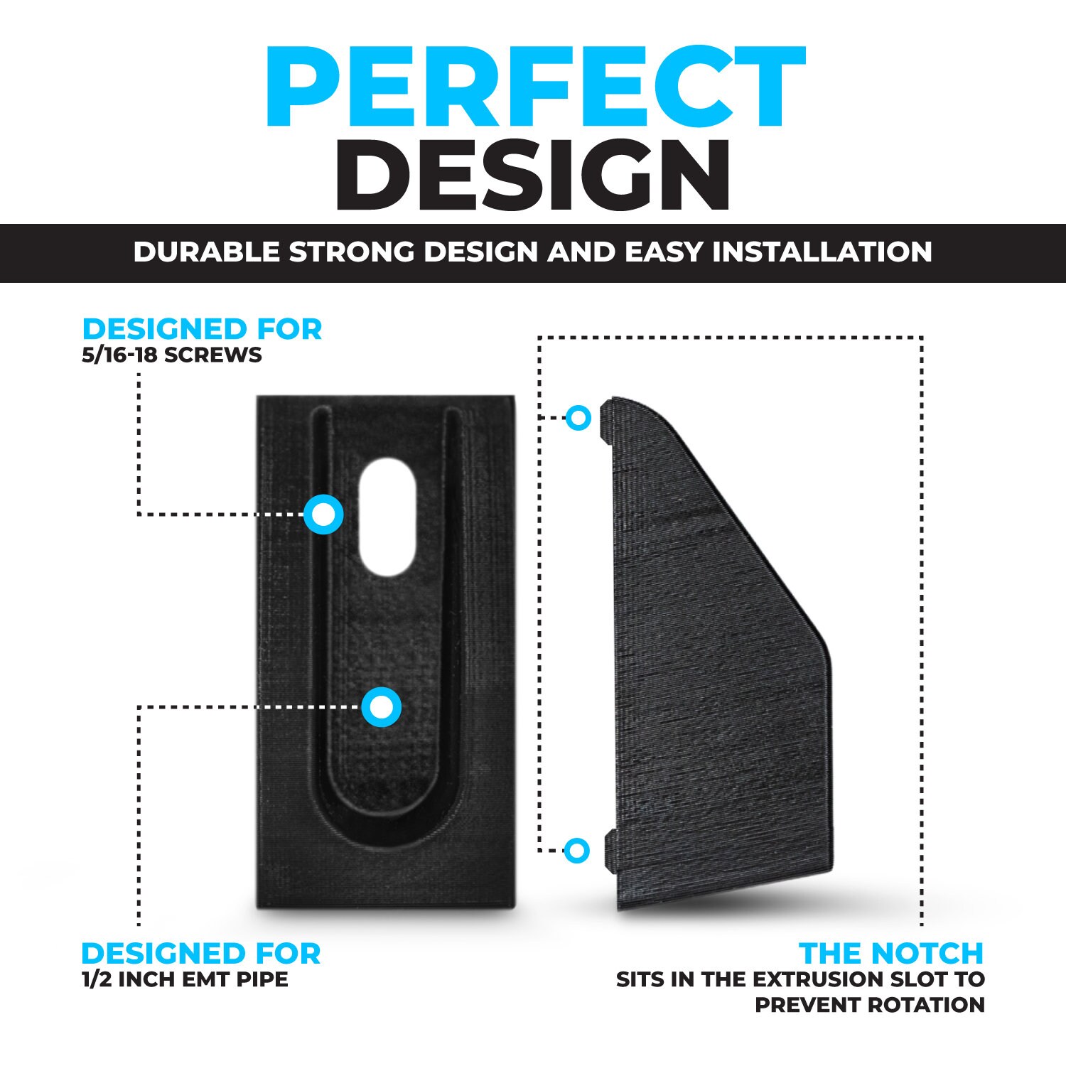 4 PCS Brackets for Electrical Wire Spool Support, Fits 1/2 in EMT Pipe ...