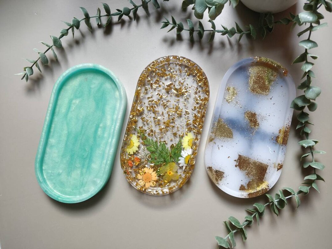 Epoxy Resin Jade Green and Gold Shimmer, Marble and Gold Leaf & Gold ...
