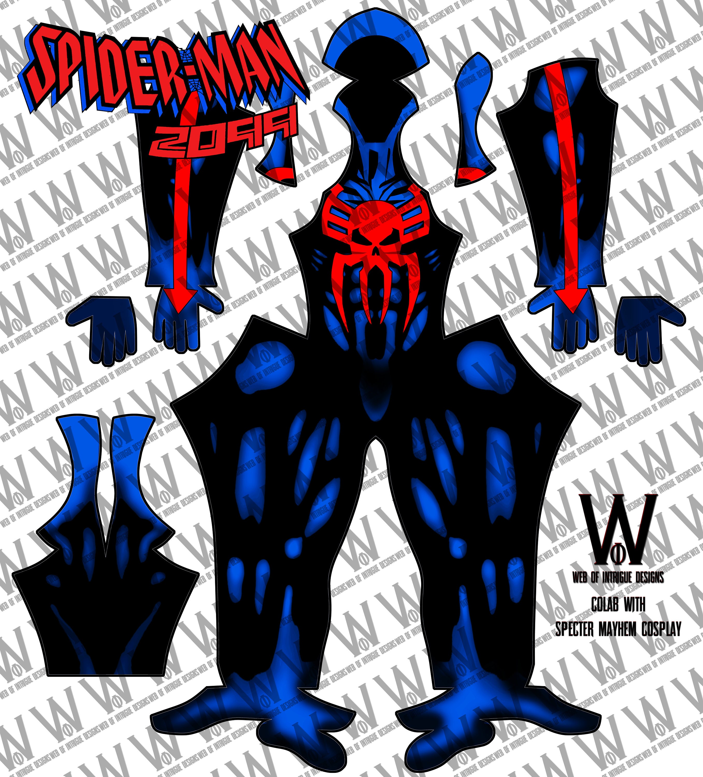 2099 SM Comic Book Style Suit Dye-sub Pattern - Etsy
