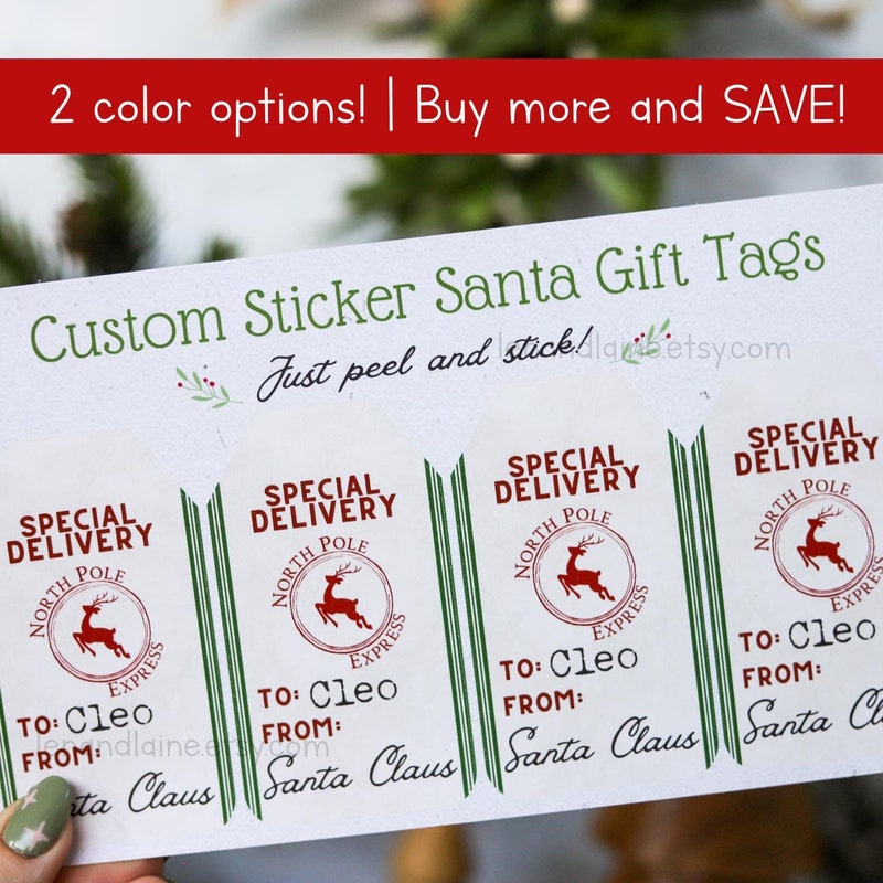 Santa Stickers - Etsy