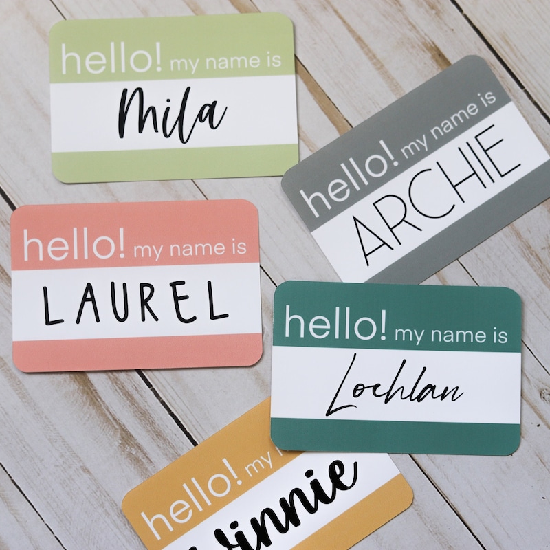 Hello My Name is Stickers - Etsy