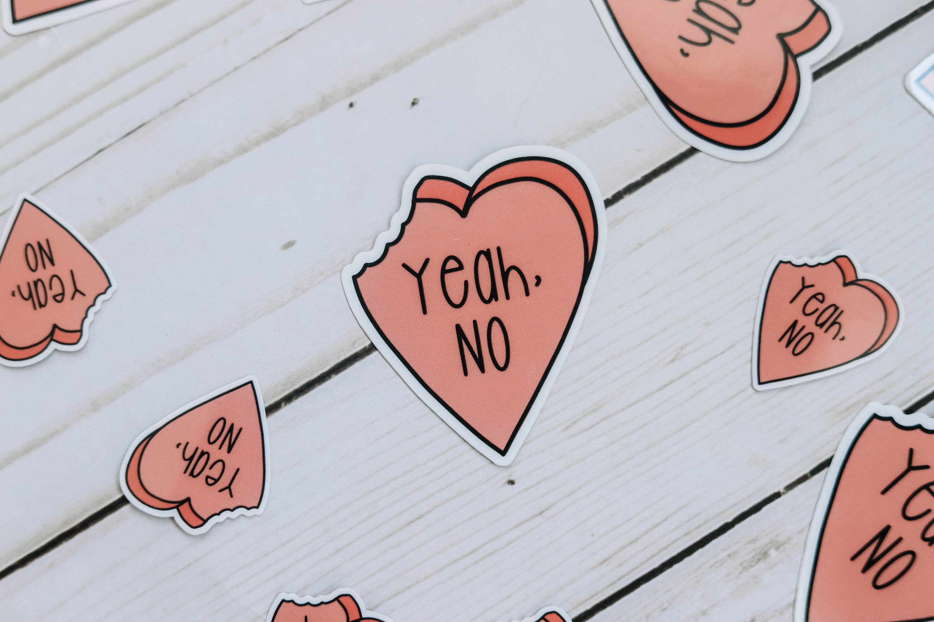 Yeah, No Conversation Heart Sticker | Galentine's Day Sticker - Etsy