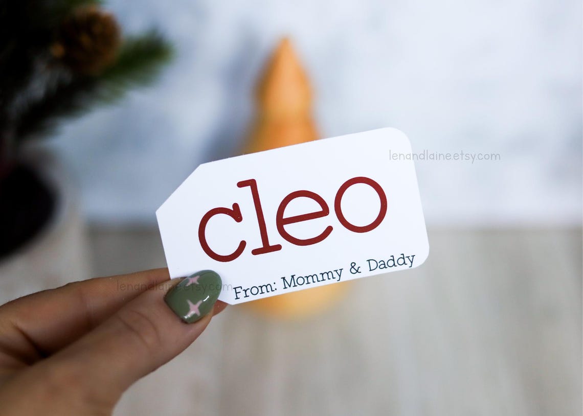 Custom Name Gift Tag Stickers - Etsy