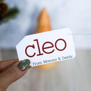 Custom Name Gift Tag Stickers - Etsy