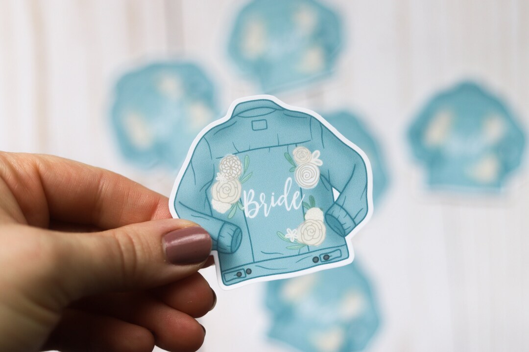 Bride Denim Jacket Sticker | Wedding Sticker - Etsy