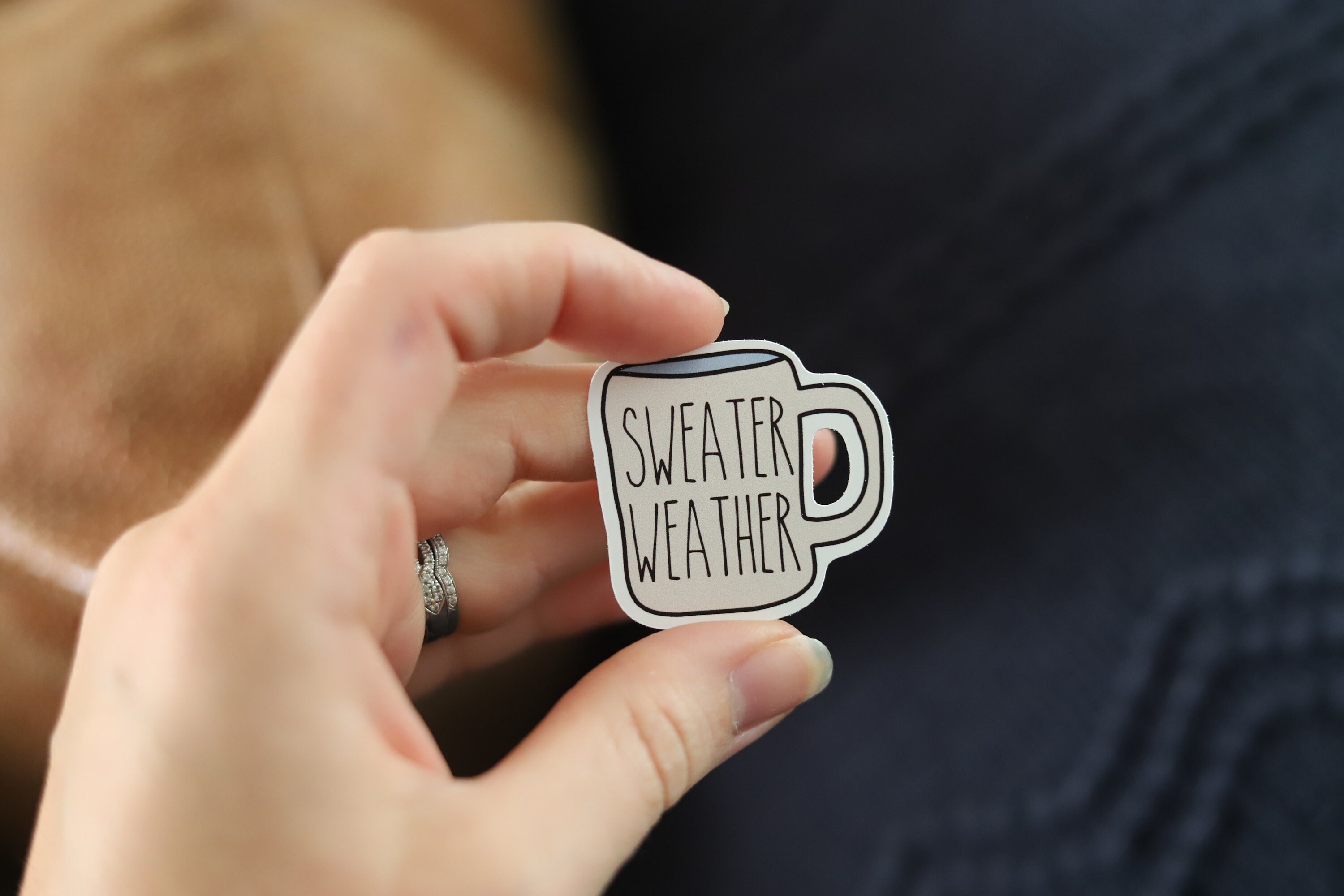 Sweater Weather Sticker Fall Sticker Coffee Sticker Rae | Etsy