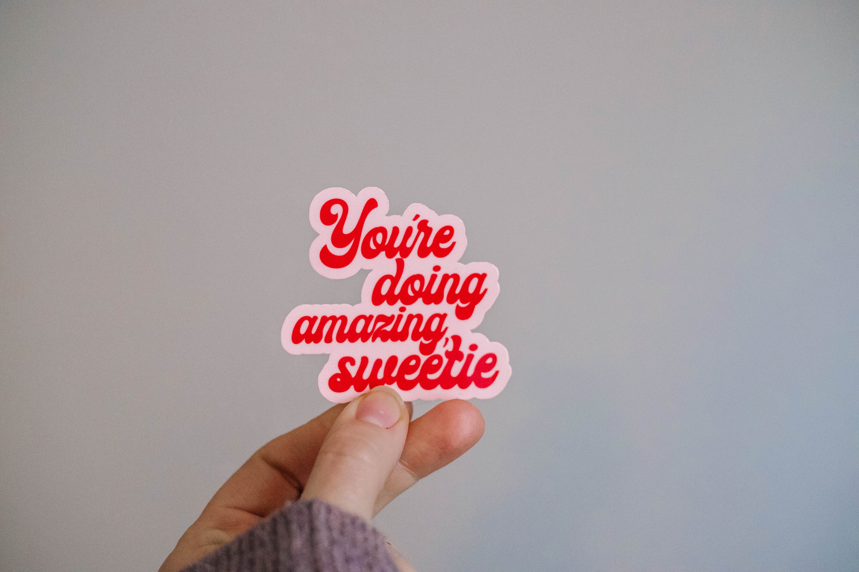 You're Doing Amazing Sweetie Retro Waterproof Sticker - Etsy