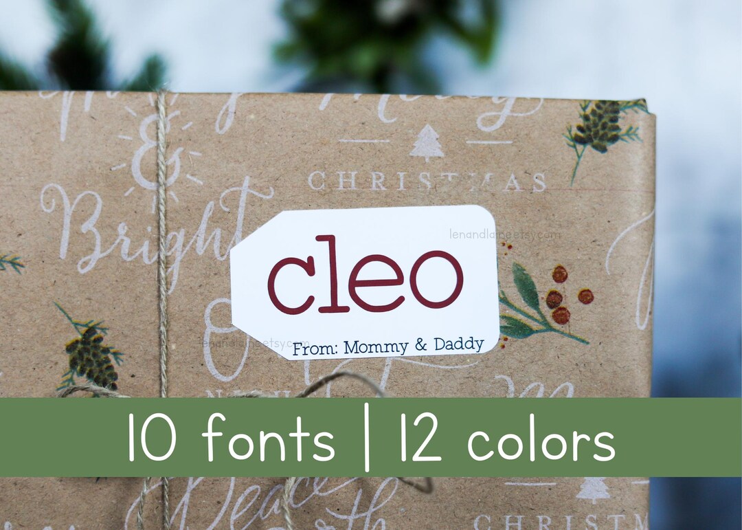 Custom Name Gift Tag Stickers - Etsy