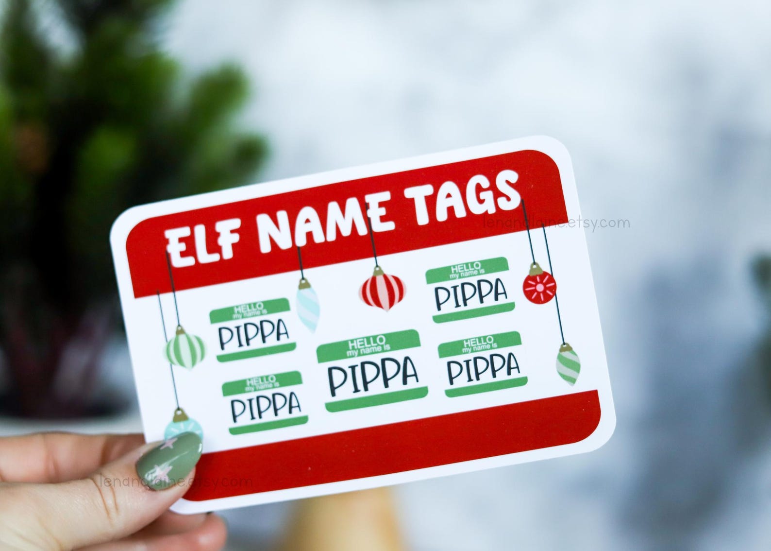 Elf Name Tag Stickers | Elf Arrival Idea - Etsy