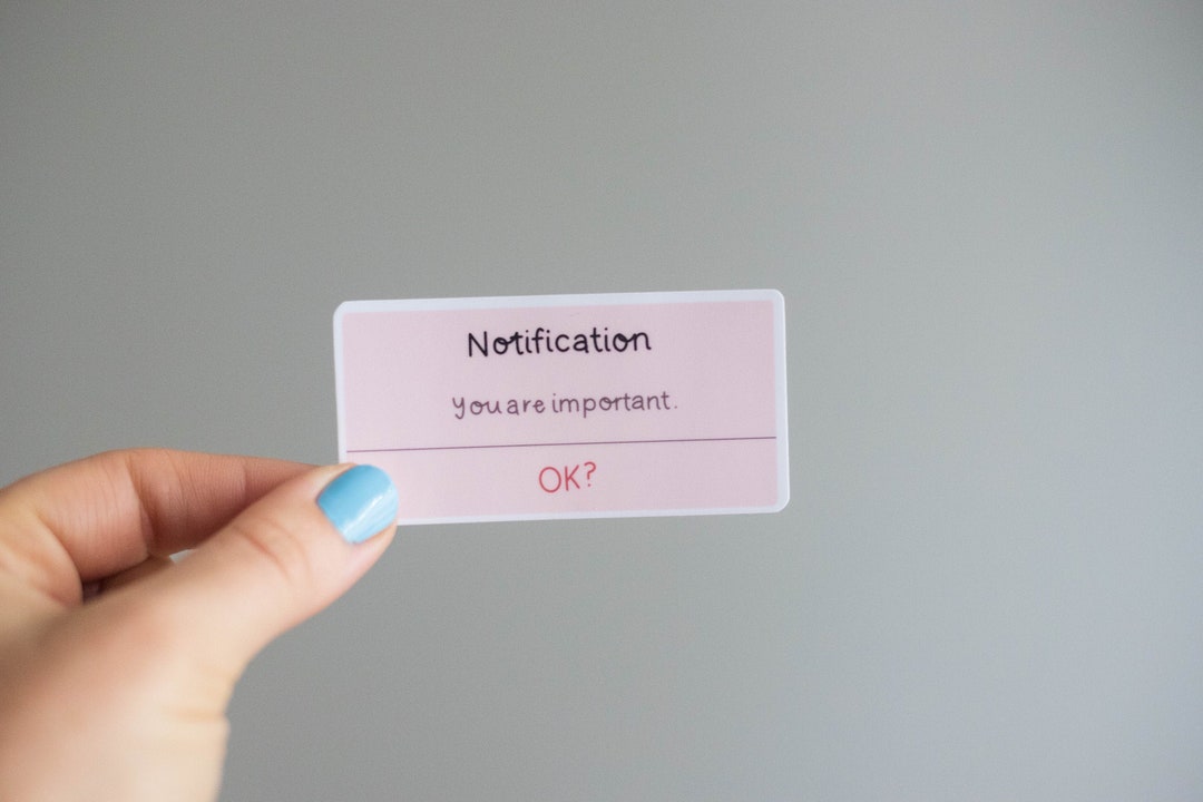 You Are Important Reminder Sticker | Mental Health Sticker - Etsy