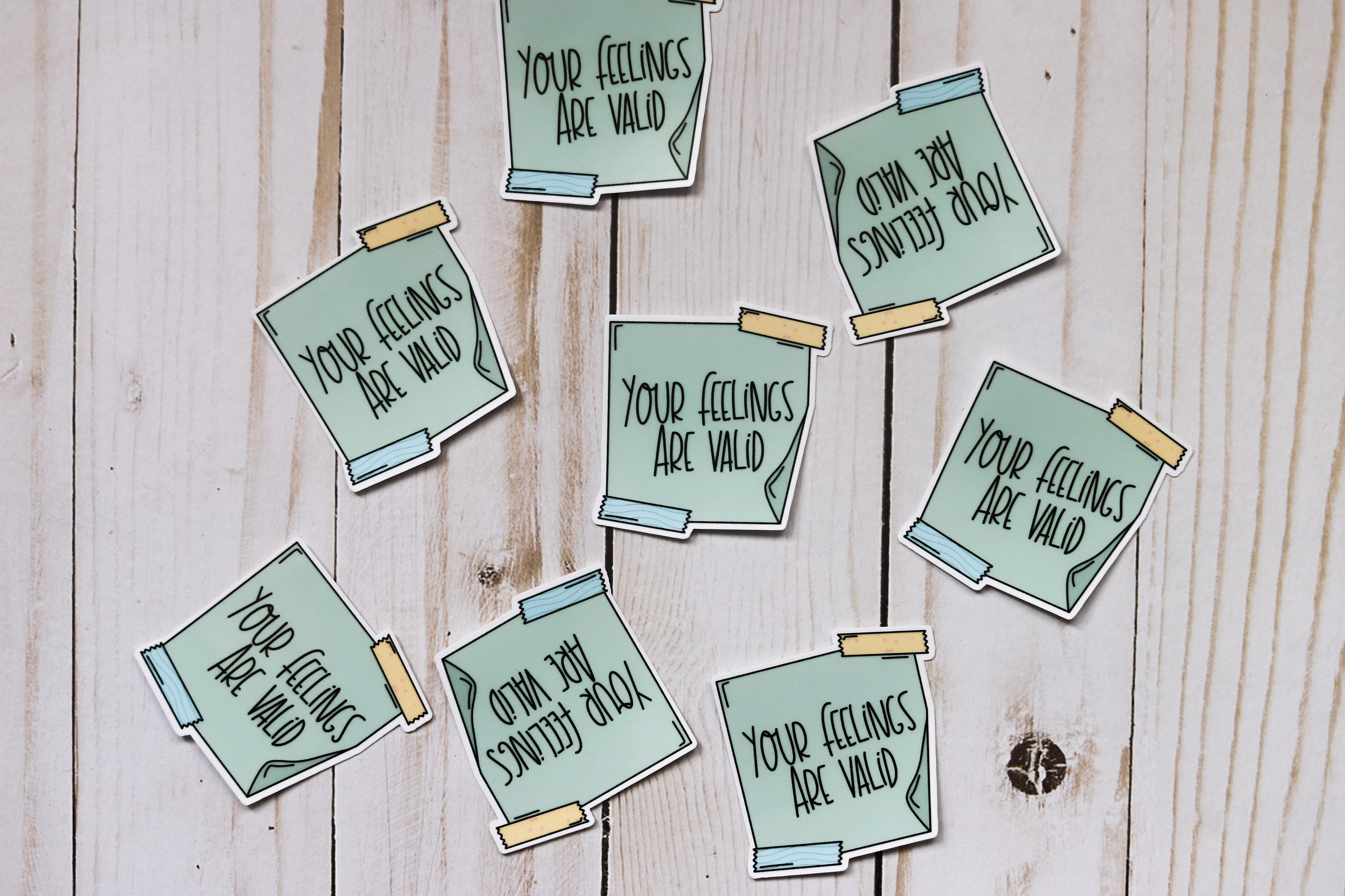 Your Feelings Are Valid Sticky Note Sticker Affirmation | Etsy
