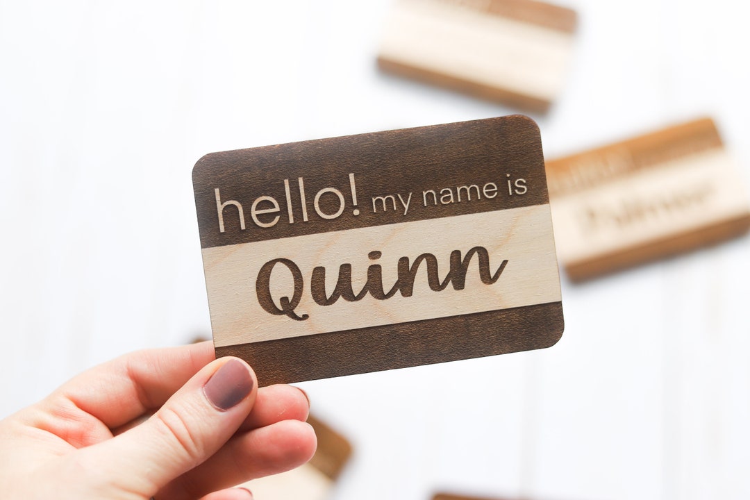 Custom Baby Name Tag Sign: Wooden Newborn Announcement - Etsy