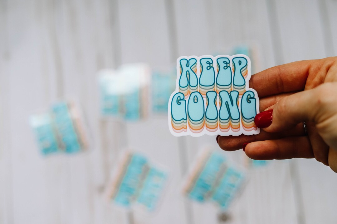 Keep Going Retro Sticker - Etsy