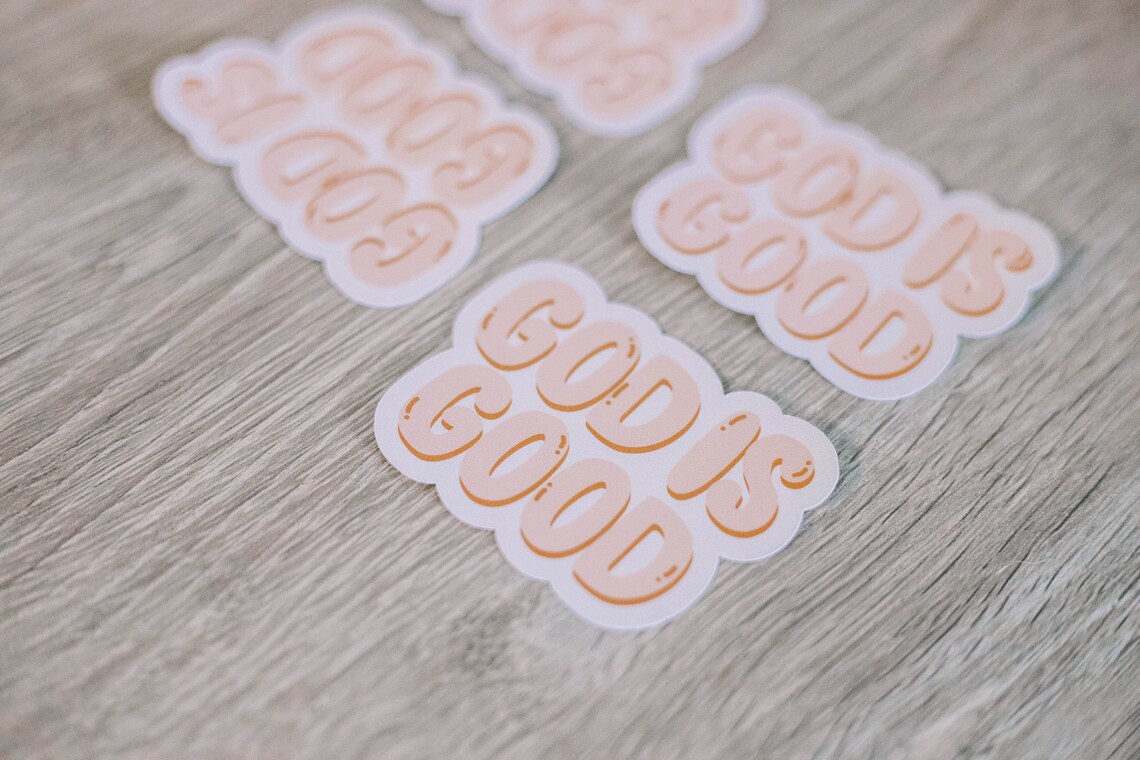 God Is Good Hand Lettered Sticker Faith Sticker Christian | Etsy