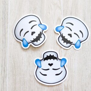 Cute Crying Laughing Skeleton Sticker | Halloween Sticker - Etsy