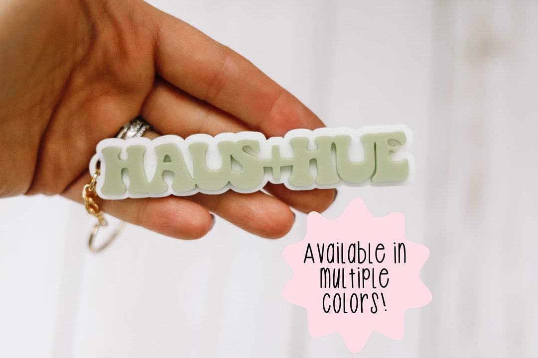Personalized Business Name Acrylic Keychain - Etsy
