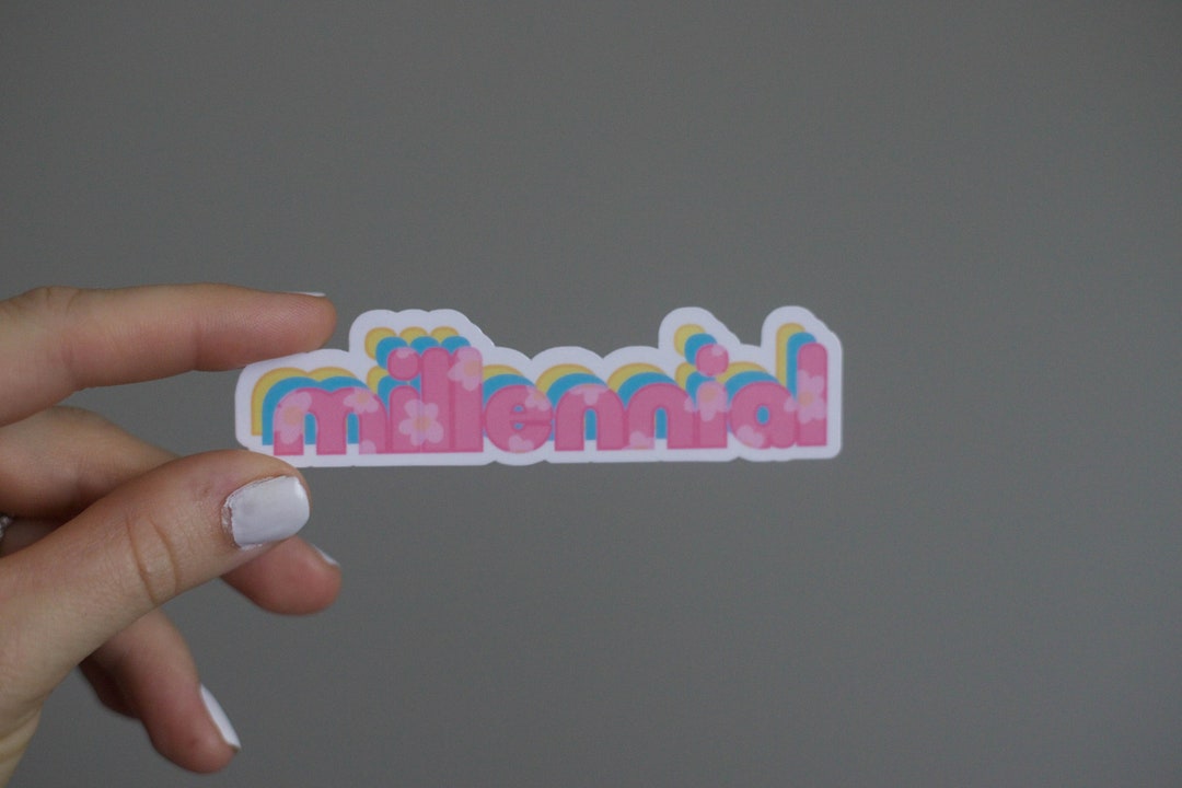 Millennial Throwback Sticker - Etsy
