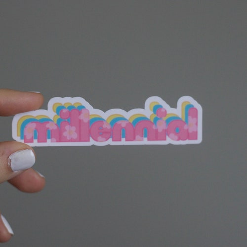 Millennial Throwback Sticker - Etsy