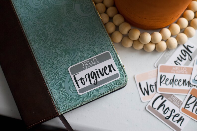Hello My Name is Worthy Forgiven Enough Redeemed Set - Etsy