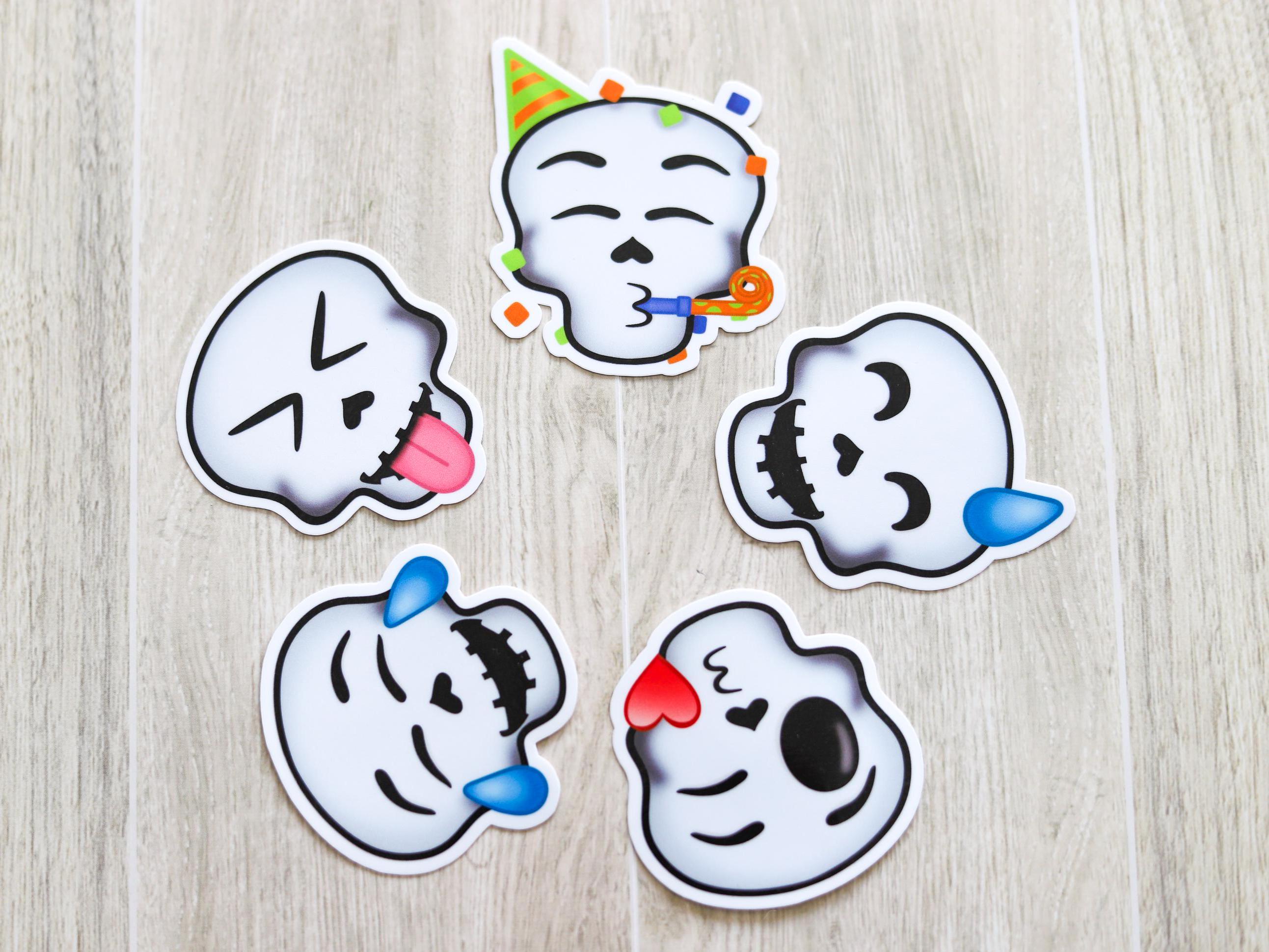 Halloween Skeleton Sticker Set | Spooky Laptop Decals - Etsy