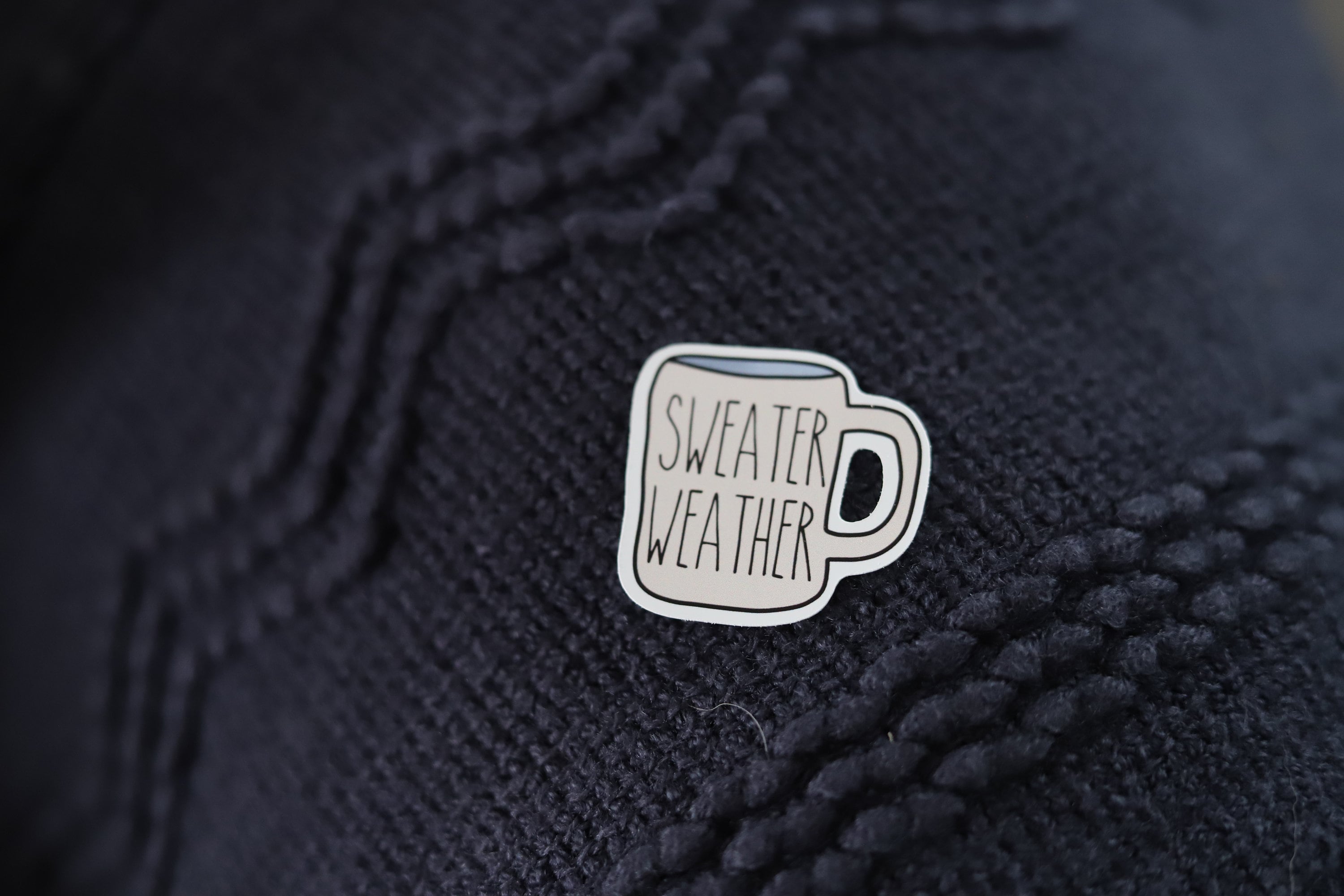 Sweater Weather Sticker Fall Sticker Coffee Sticker Rae | Etsy