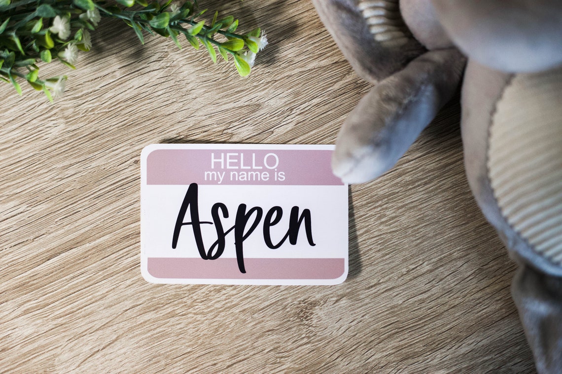 Hallo mein Name ist ... Personalisierter moderner Baby | Etsy