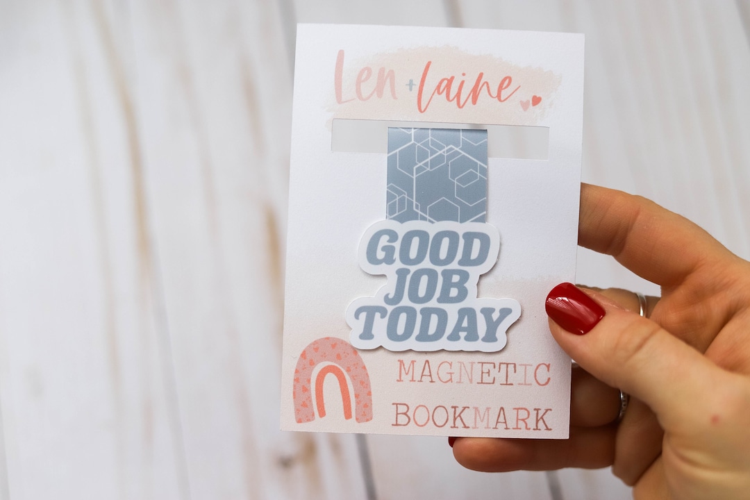 Good Job Today Grey Magnetic Double Sided Bookmark - Etsy