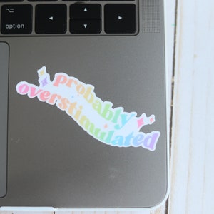 Probably Overstimulated Waterproof Retro Sticker - Etsy